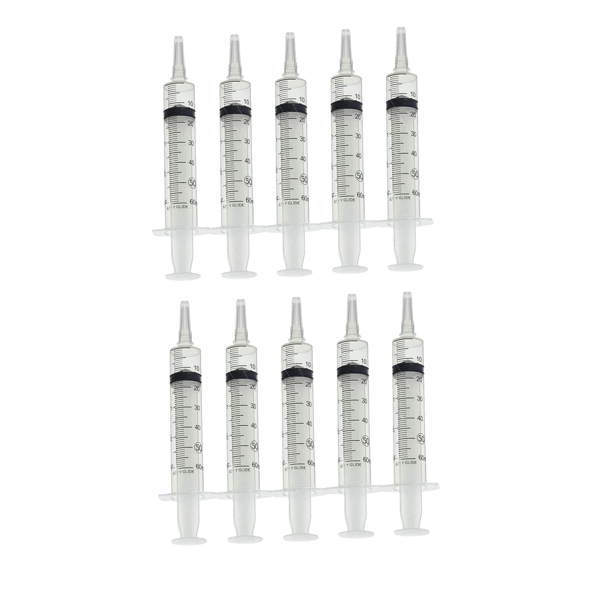 Easy Glide 60mL Catheter Tip Syringe No Needle - Pack of 10 - Medical ...